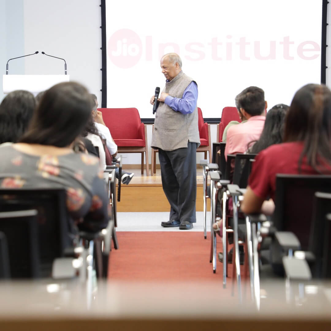 Renowned HRD Expert Dr. T.V. Rao Visits Jio Institute - Jio Institute